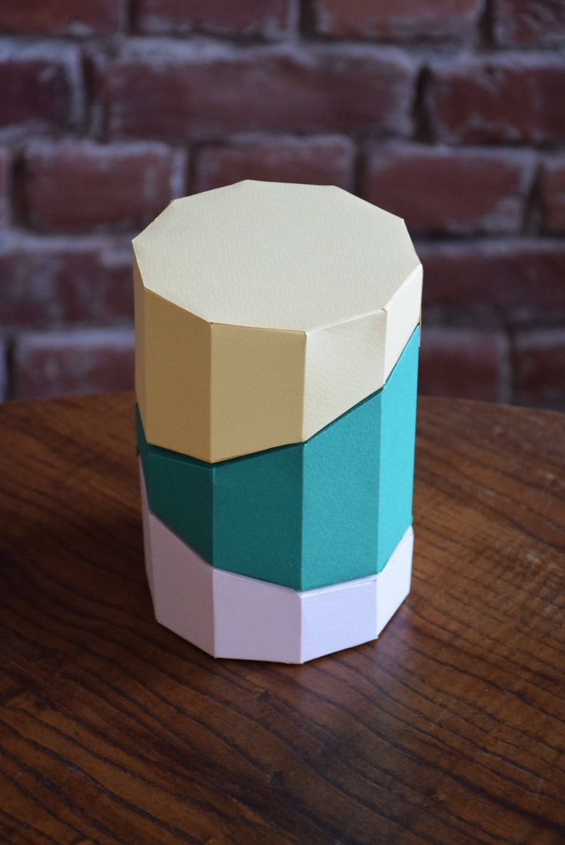 DIY papercraft cylinders PDF pattern | Etsy