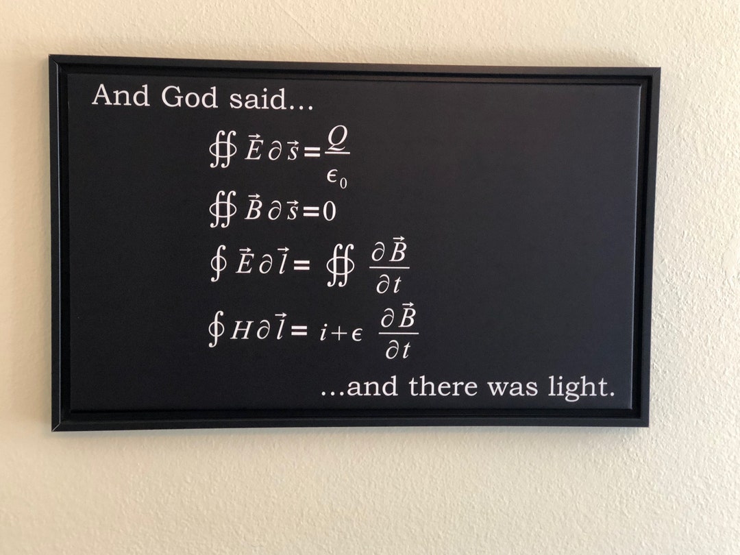 Let There Be Light Maxwell S Equations And The Word Of Etsy