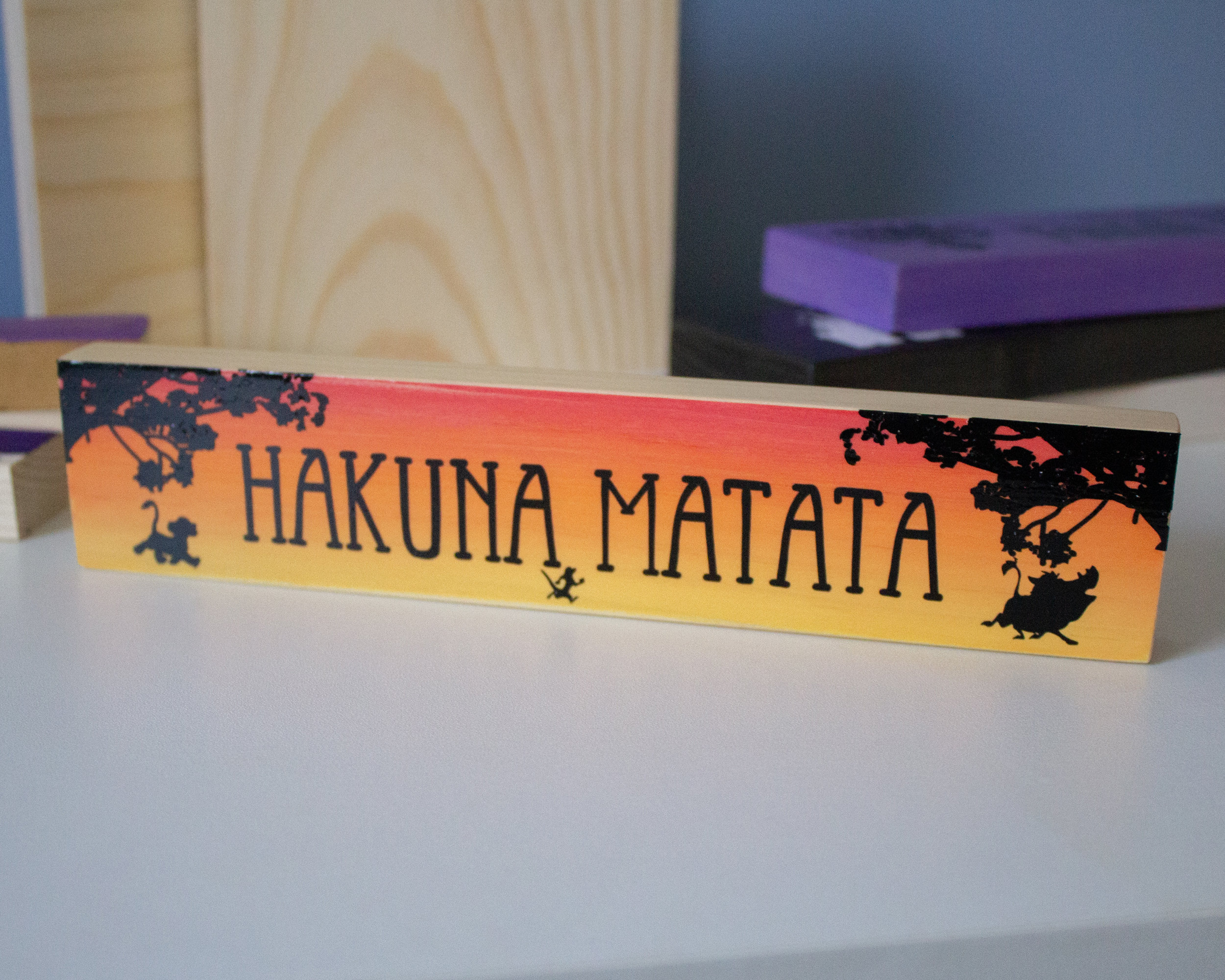 Free-standing Tabletop Sign Tiered Tray Decor Desk Nameplate | Etsy