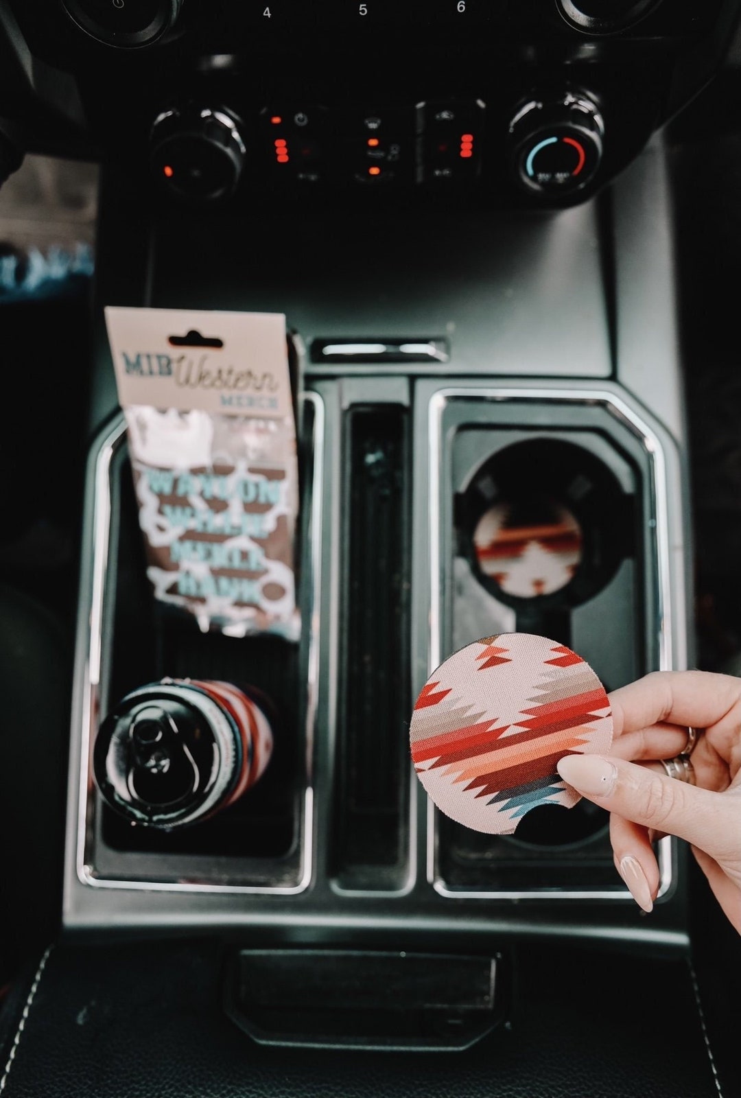 Midwestern Merch Aztec Car Coasters 2-pack - Etsy