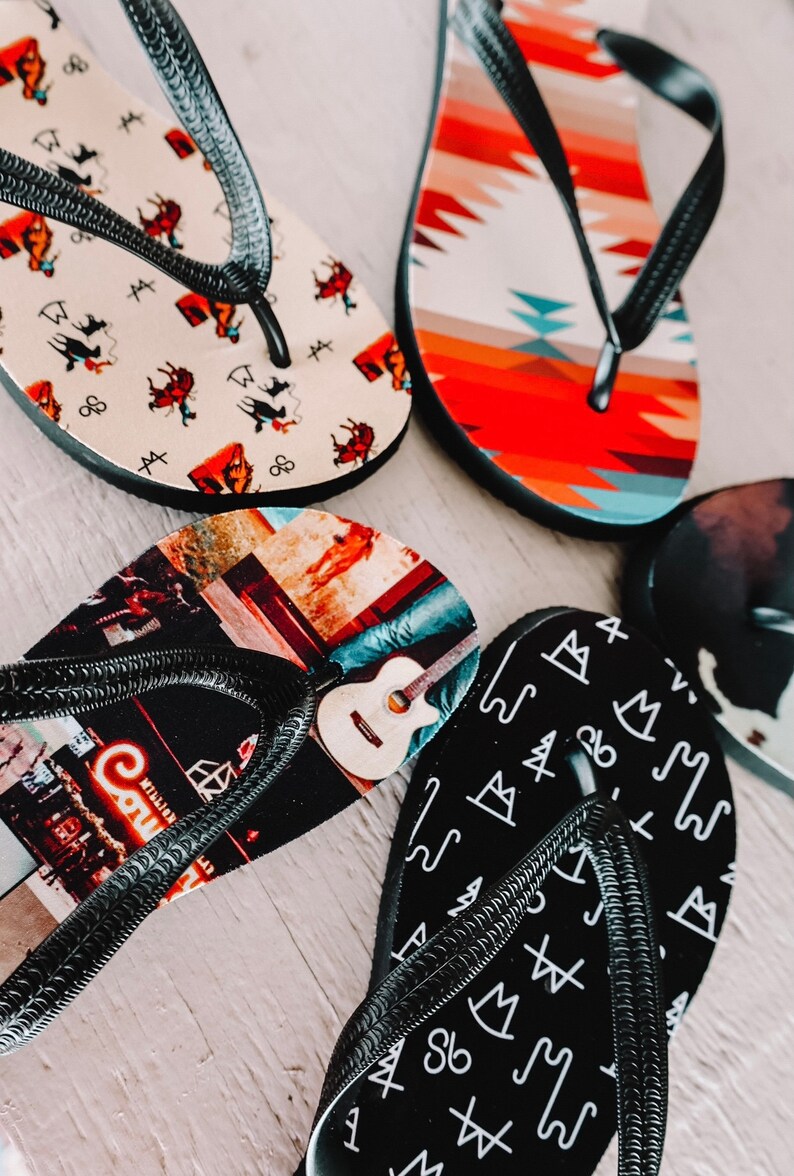 Vintage Cowboy Flip Flops - Etsy