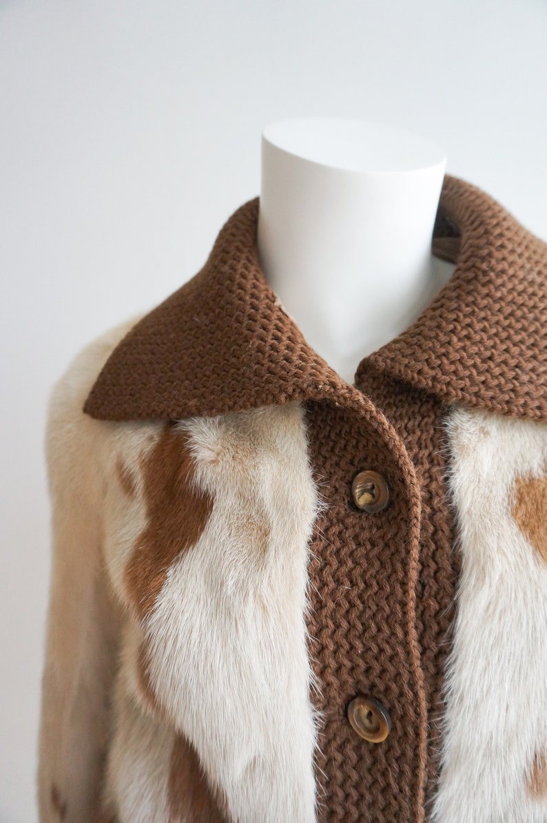 Vintage 70s Spotted Mink Fur Coat One of a Kind - Etsy