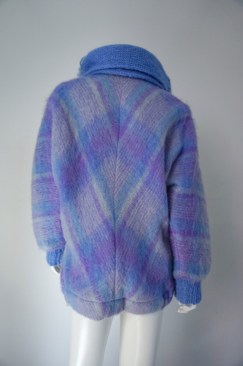 Vintage Donegal Designs Fuzzy Mohair Coat With Scarf - Etsy