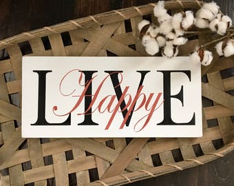 Be happy sign | Etsy