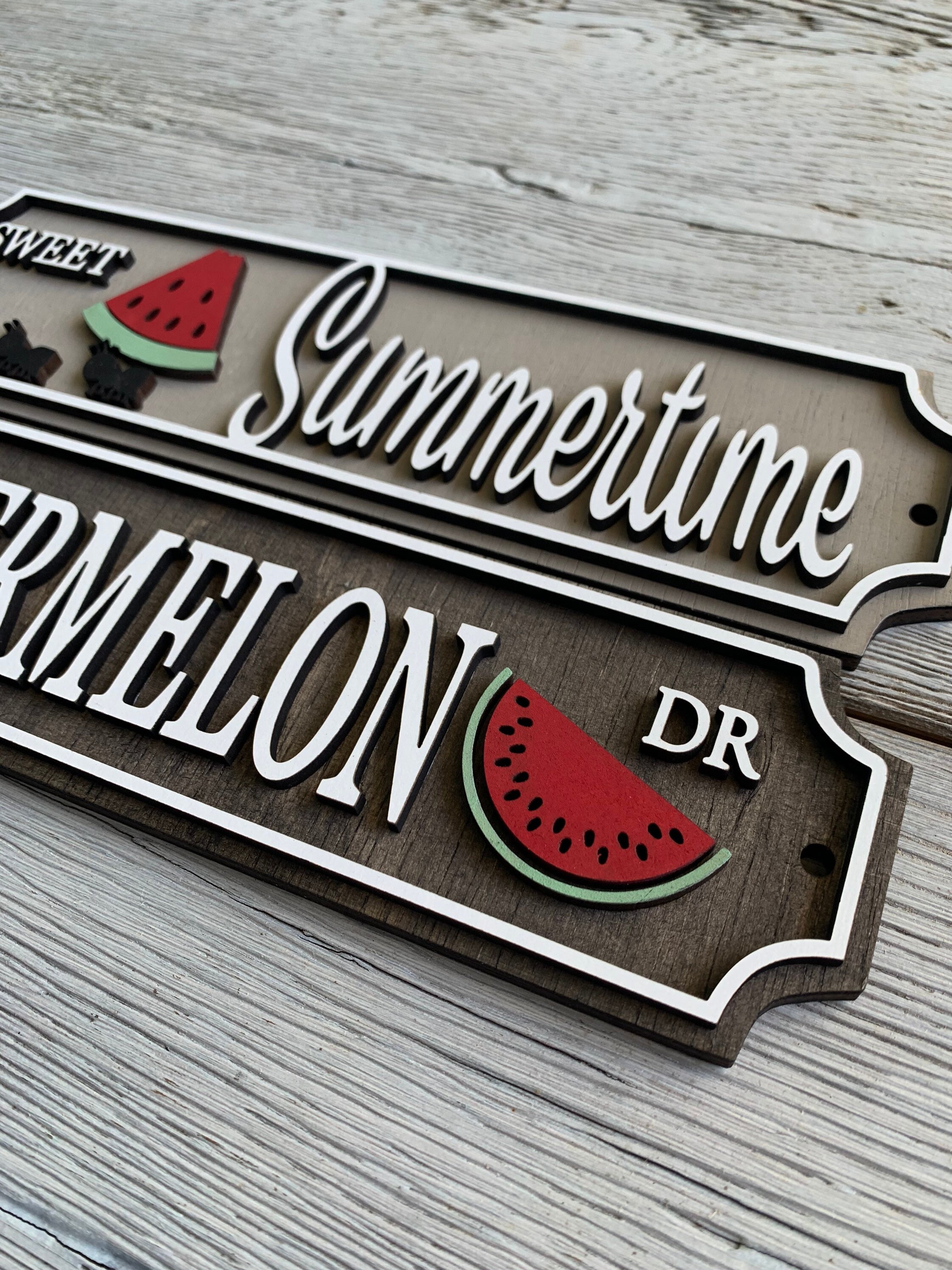 Watermelon Signs / Summer Decor / Summer Sign / Tiered Tray - Etsy