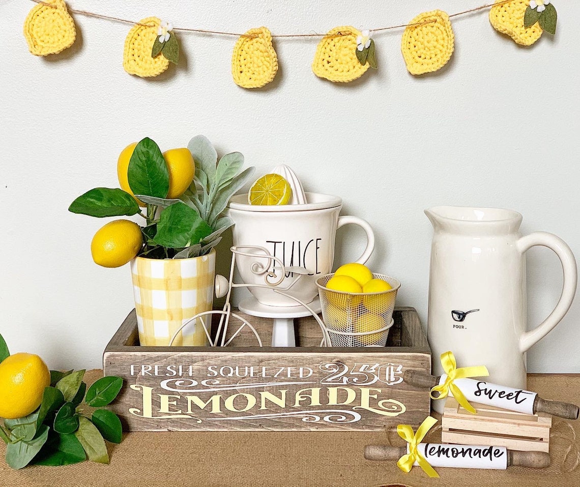 Lemonade Rustic Wood Box / Lemonade Decor / Lemon Decor / | Etsy