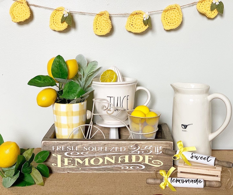 Lemonade Rustic Wood Box / Lemonade Decor / Lemon Decor / | Etsy