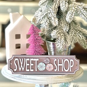 Candy Land Road Signs / Tray Decor / Sweet Shop / Winter Decor / Tiered ...