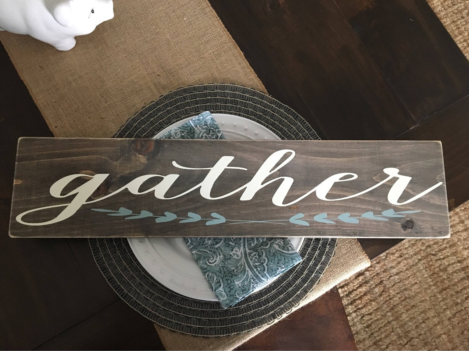 Gather Sign / Rustic Gather / Kitchen Signs / Farmhouse Signs | Etsy