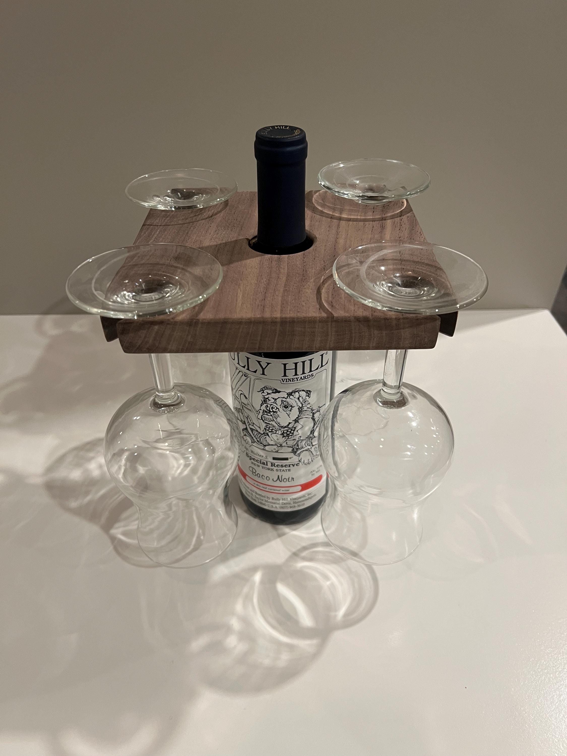 Handmade Walnut Wine Glass Caddy: Home Decor - Etsy