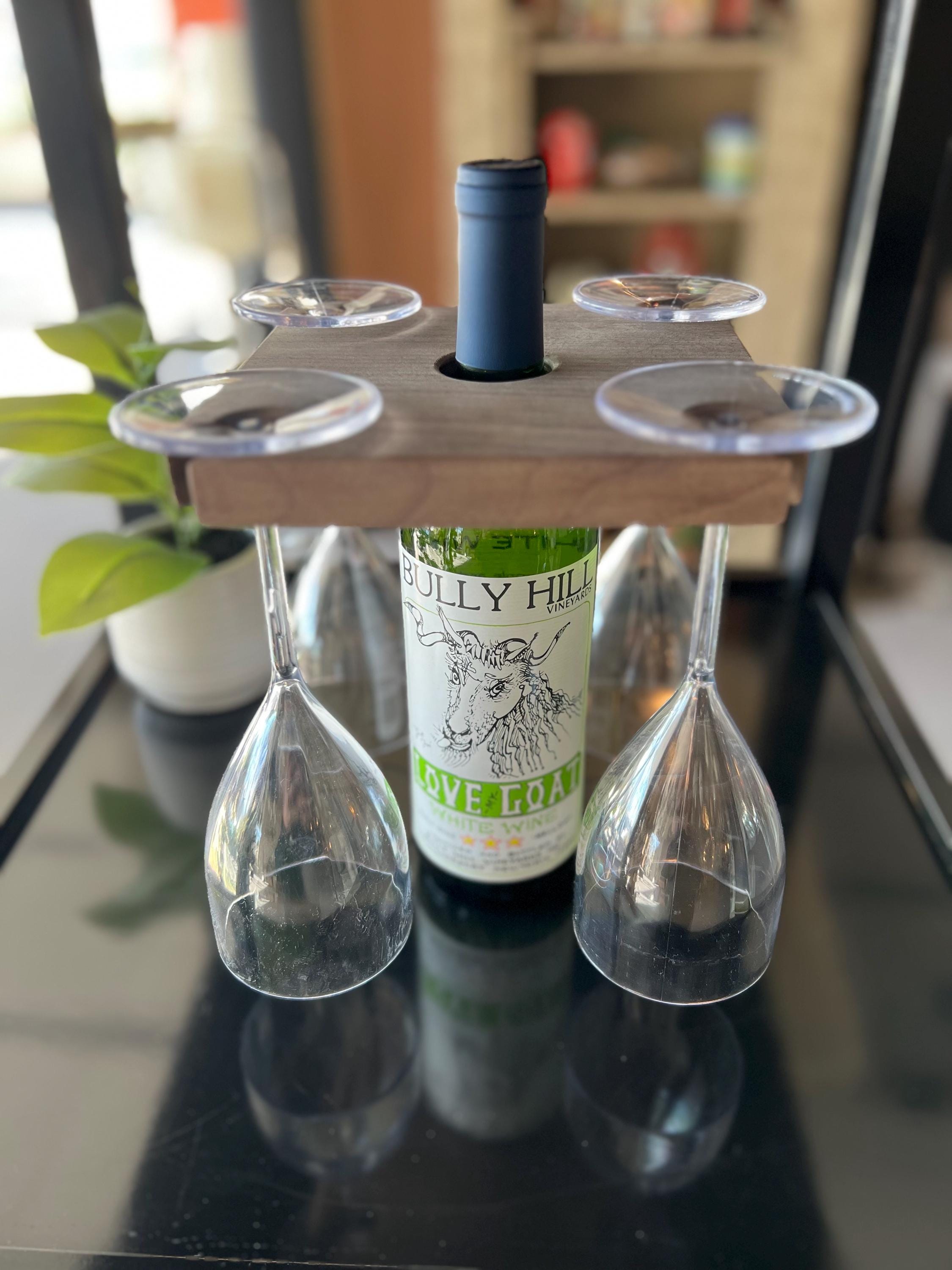 Handmade Walnut Wine Glass Caddy: Home Decor - Etsy