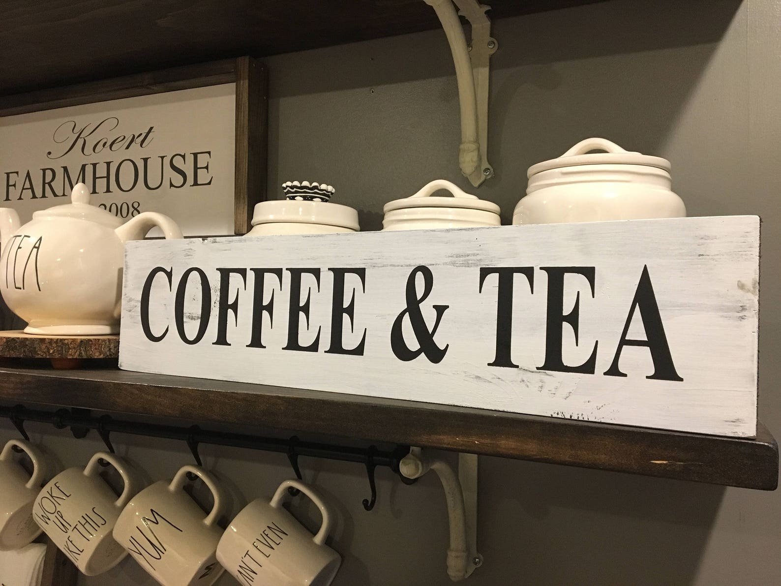 Coffee and Tea Sign / Kitchen Decor / Coffee Bar Decor / - Etsy