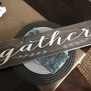 Gather Sign / Rustic Gather / Kitchen Signs / Farmhouse Signs ...