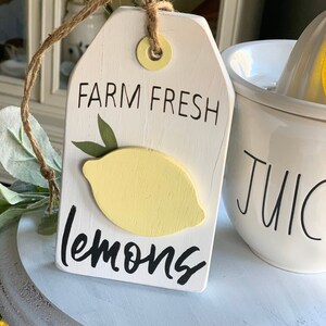 Farm Fresh Lemons / Lemon Sign / Lemon Decor / Tiered Tray Decor ...