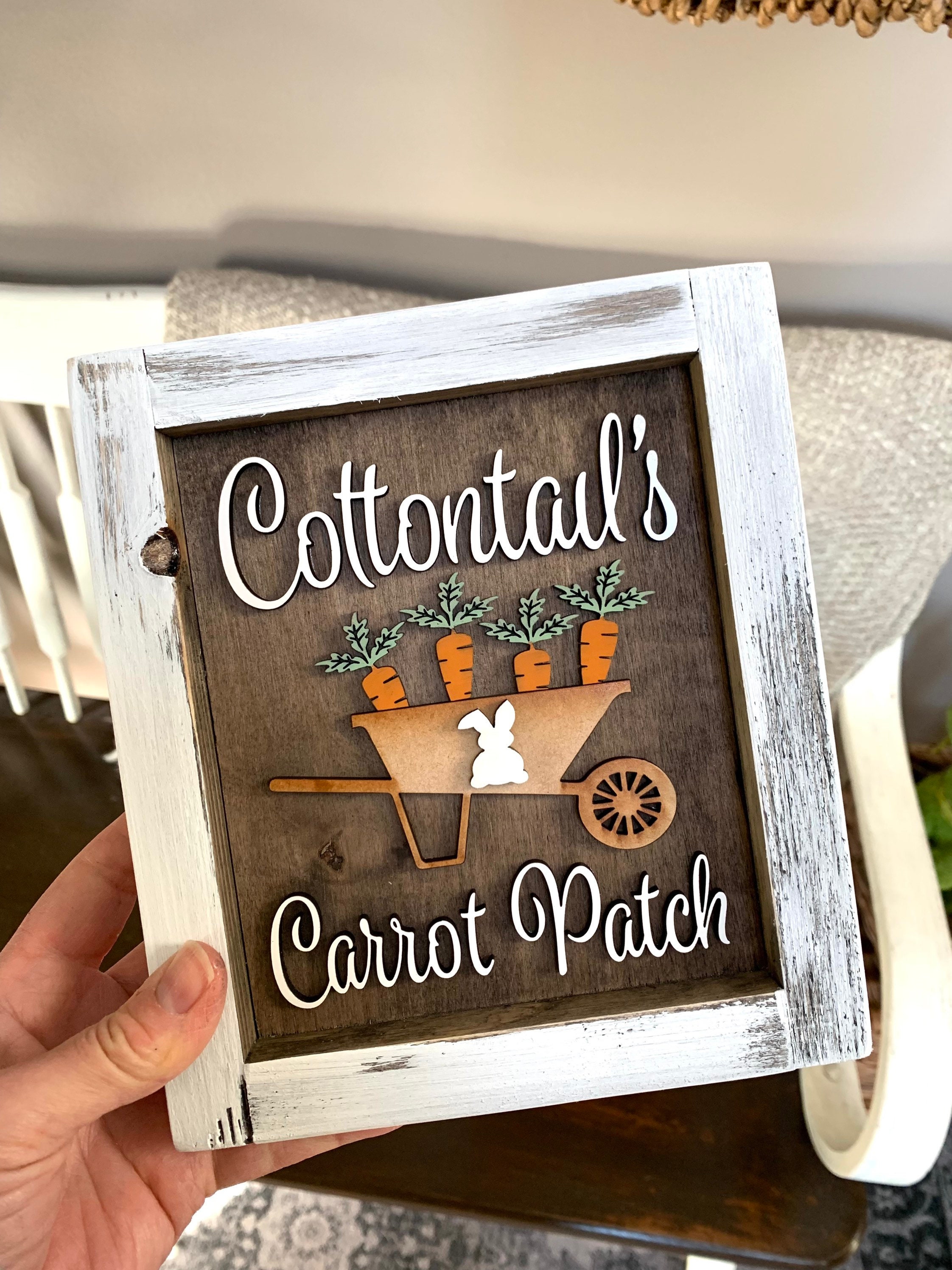 Cottontails Carrot Patch / Carrot Decor / Easter Decor / | Etsy