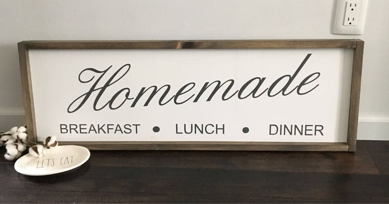 Kitchen Signs / Homemade Sign / Breakfast Lunch Dinner Sign / | Etsy