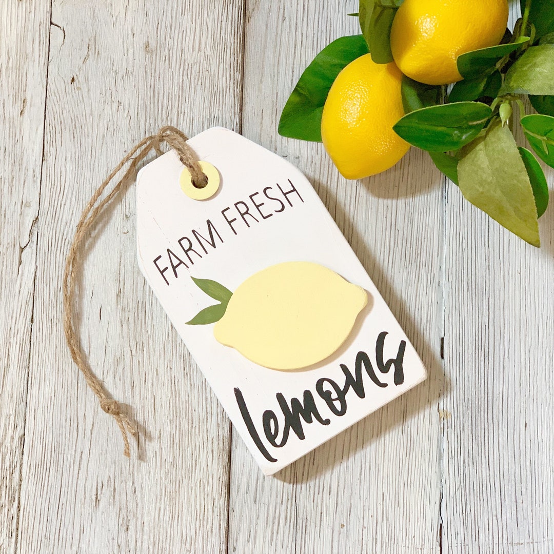 Farm Fresh Lemons / Lemon Sign / Lemon Decor / Tiered Tray Decor ...