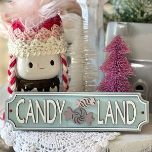 Candy Land Road Signs / Tray Decor / Sweet Shop / Winter Decor / Tiered ...