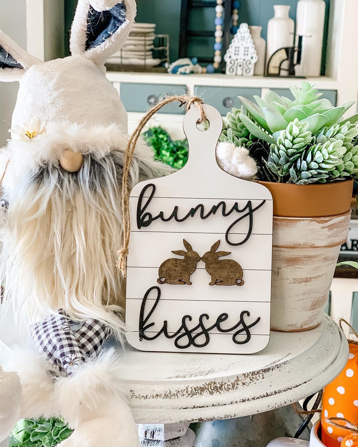 Easter Decor / Bunny Kisses / Easter Signs / Tiered Tray Decor | Etsy