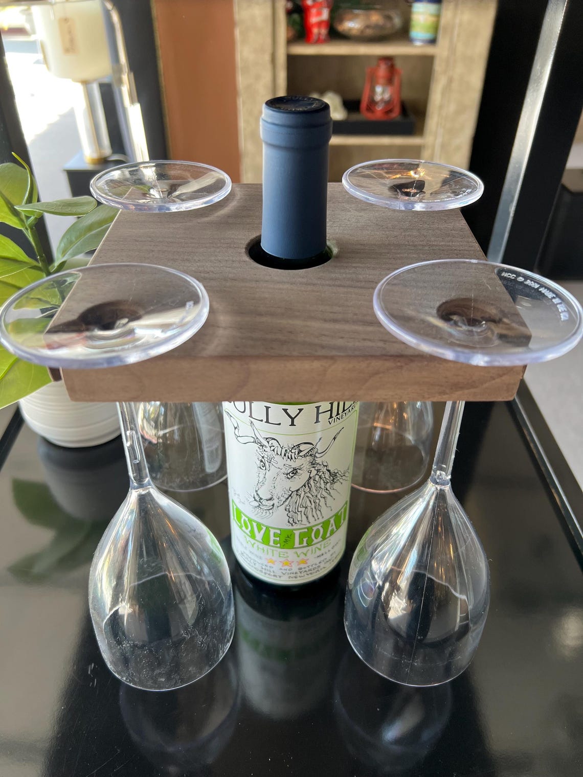 Handmade Walnut Wine Glass Caddy: Home Decor - Etsy