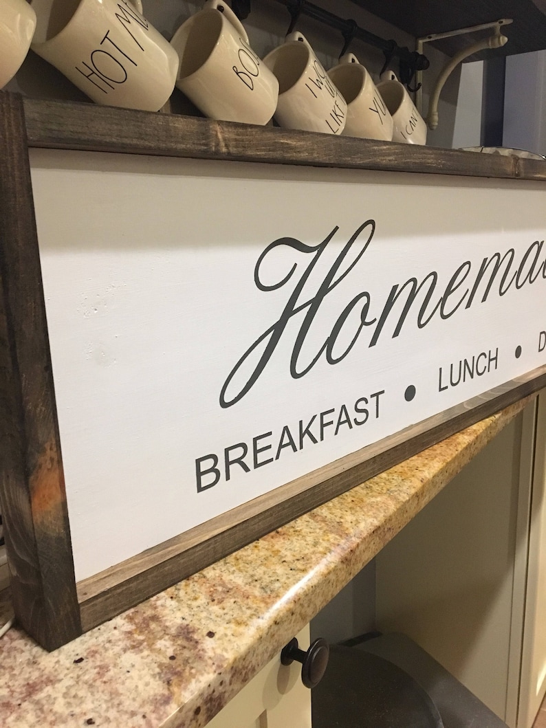 Kitchen Signs / Homemade Sign / Breakfast Lunch Dinner Sign / | Etsy