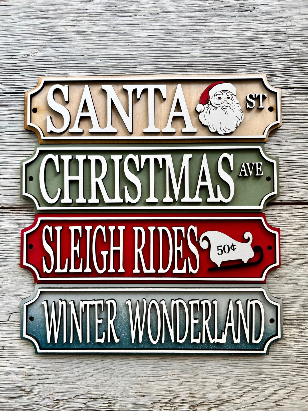 Christmas Road Signs / Candy Cane Decor / Gingerbread Decor / Winter ...