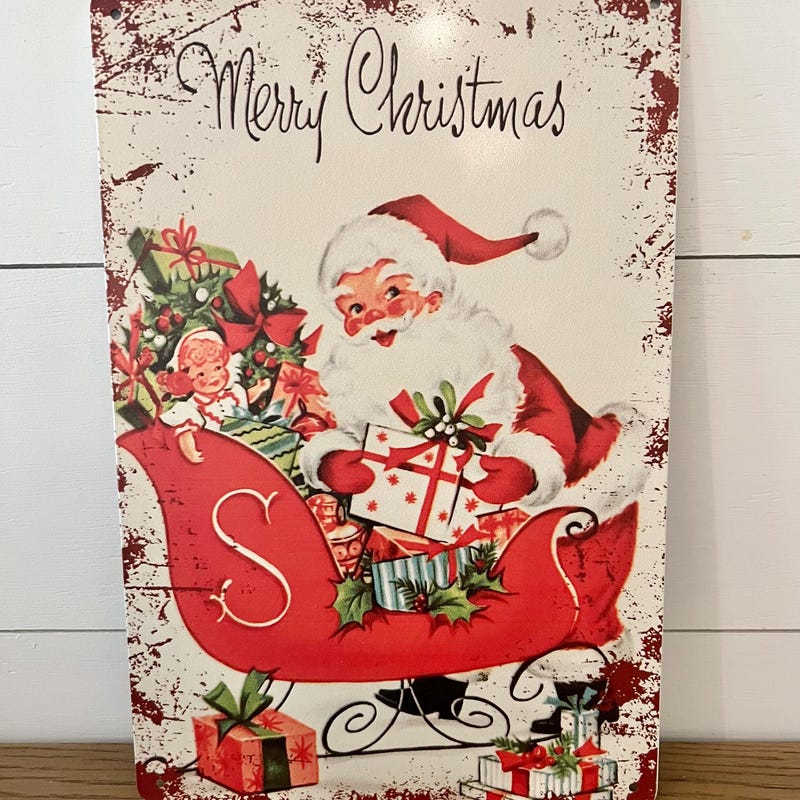 Vintage Christmas Menu Sign - Etsy Australia