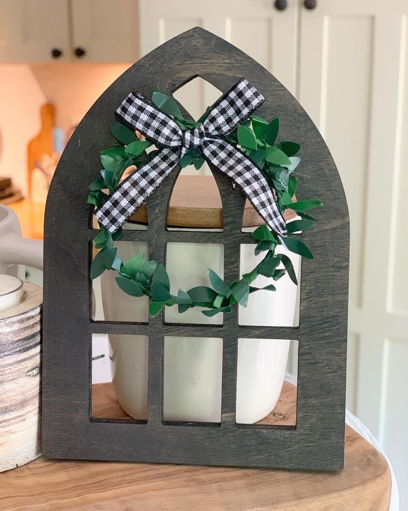 Farmhouse Window / Tiered Tray Decor / Cathedral Window / Arch - Etsy