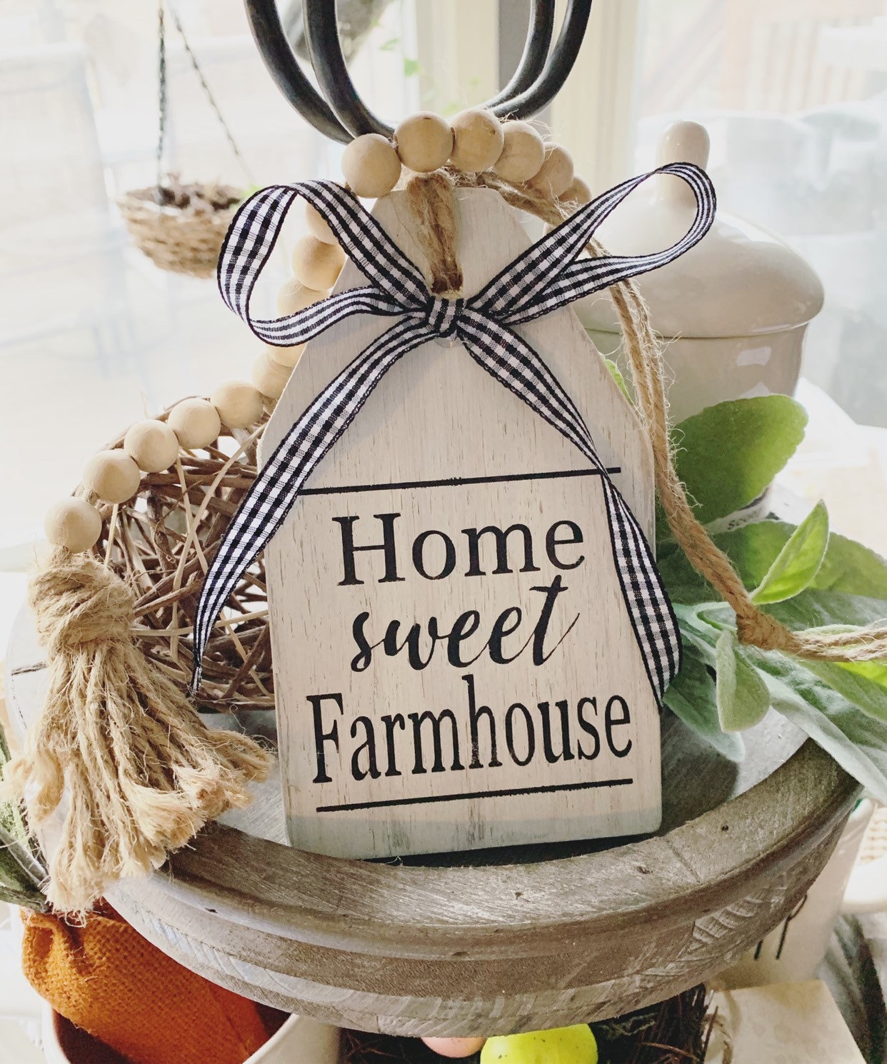 Home Sweet Farmhouse / Wood Tags / Farmhouse Signs / Tiered | Etsy