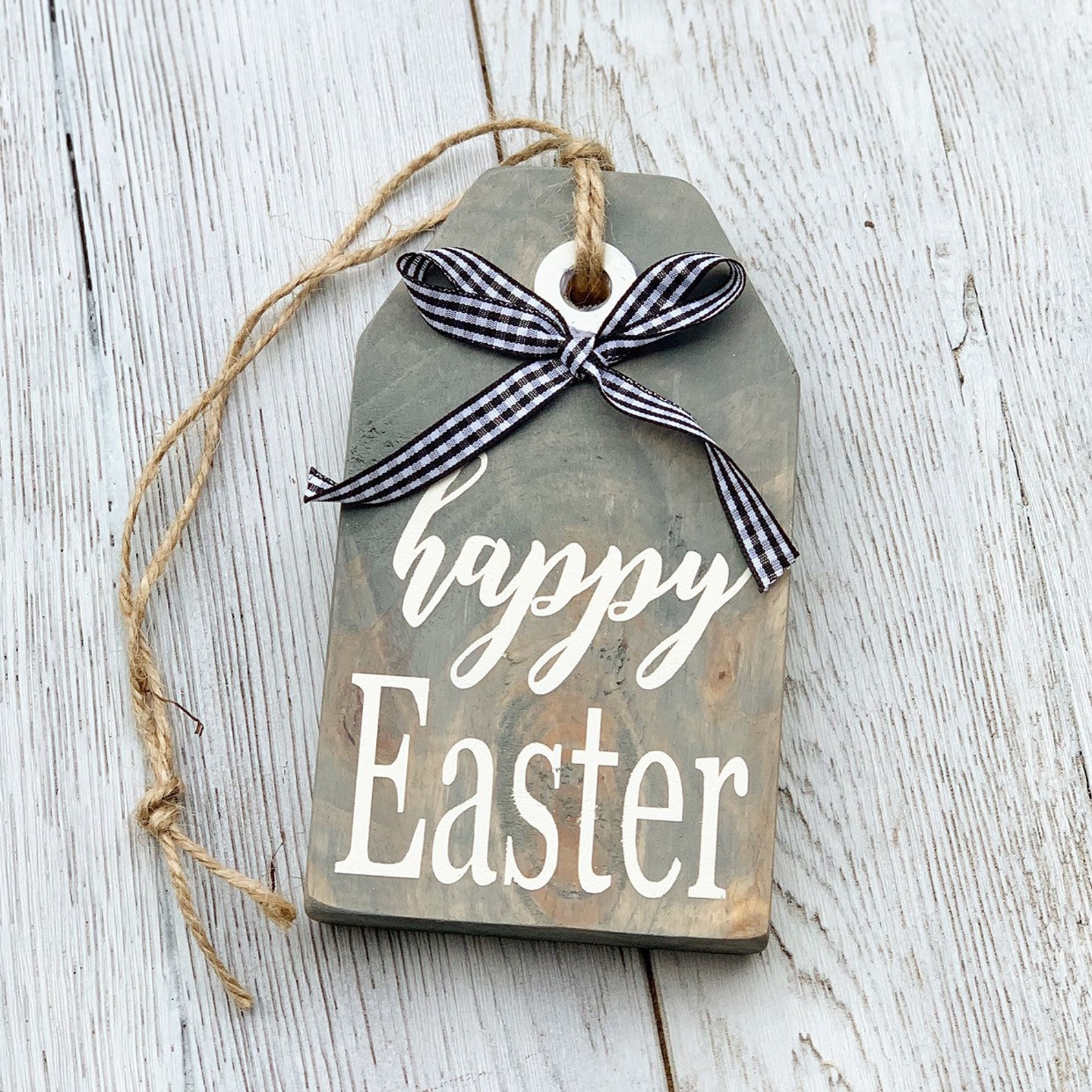 Happy Easter Tag / Easter Signs / Farmhouse Decor / Spring - Etsy