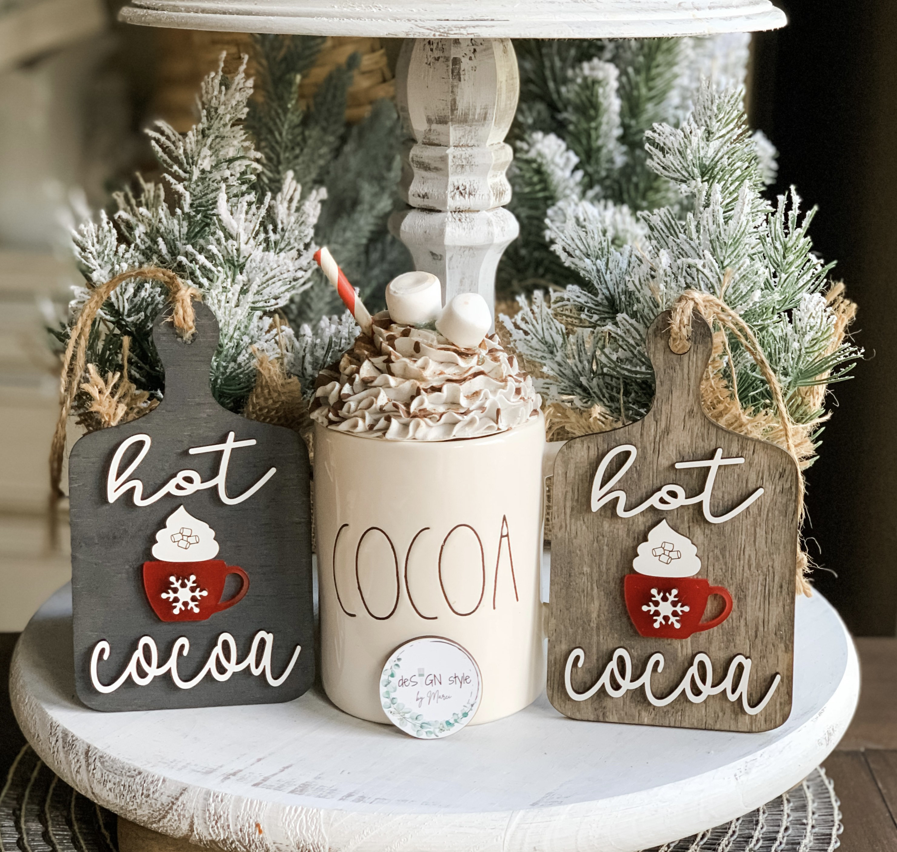 Hot Cocoa Sign / Christmas Signs / Christmas Decorations / - Etsy