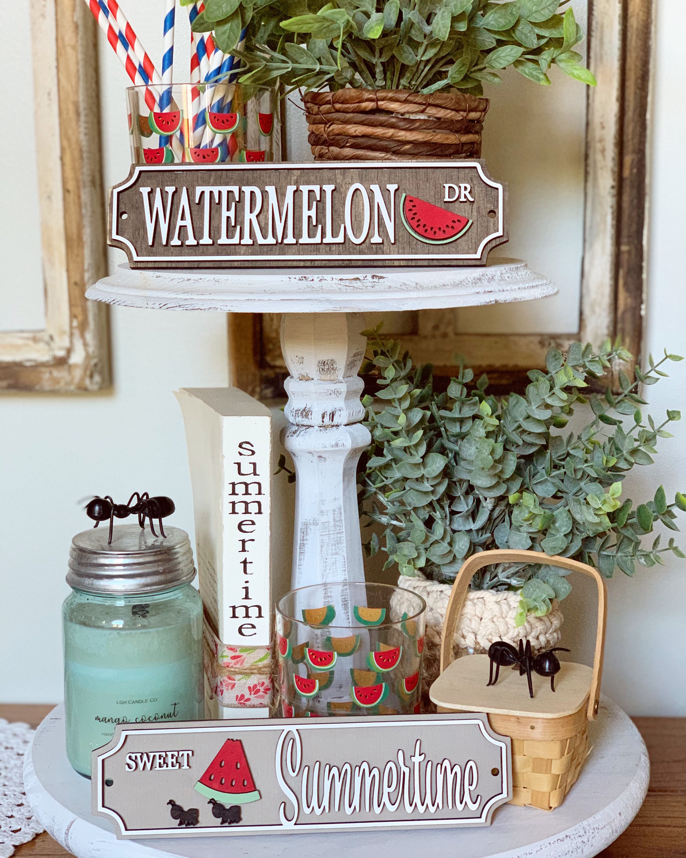 Watermelon Signs / Summer Decor / Summer Sign / Tiered Tray - Etsy