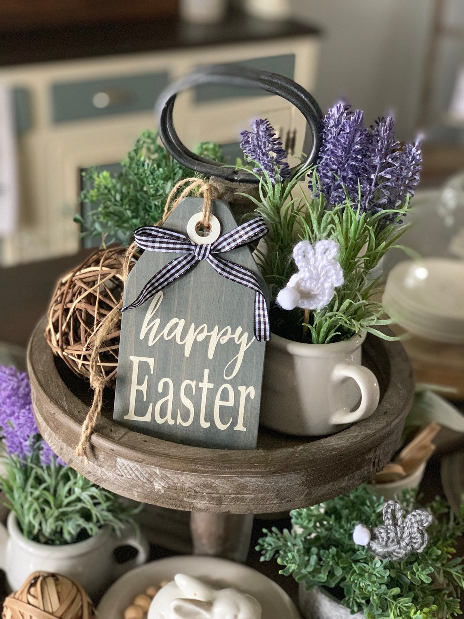 Happy Easter Tag / Easter Signs / Farmhouse Decor / Spring - Etsy