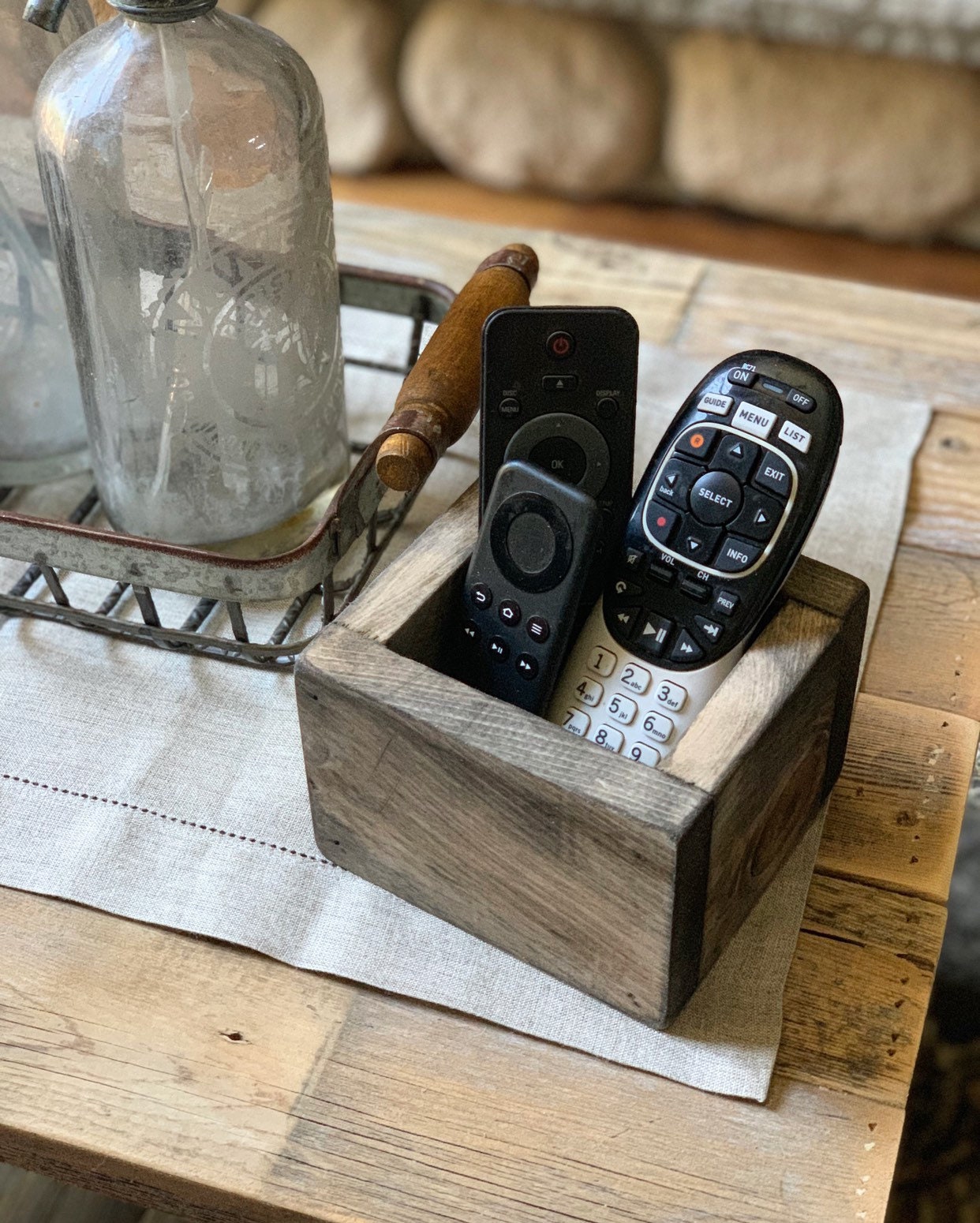 Remote Holder / Gifts for Dad / Remote Control Holder / Wood - Etsy