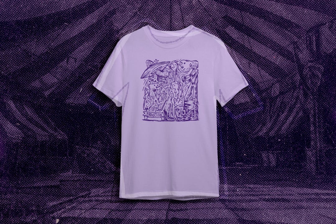 Alien Abduction Block Printed Shirt - Etsy