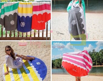 Round beach towel | Etsy
