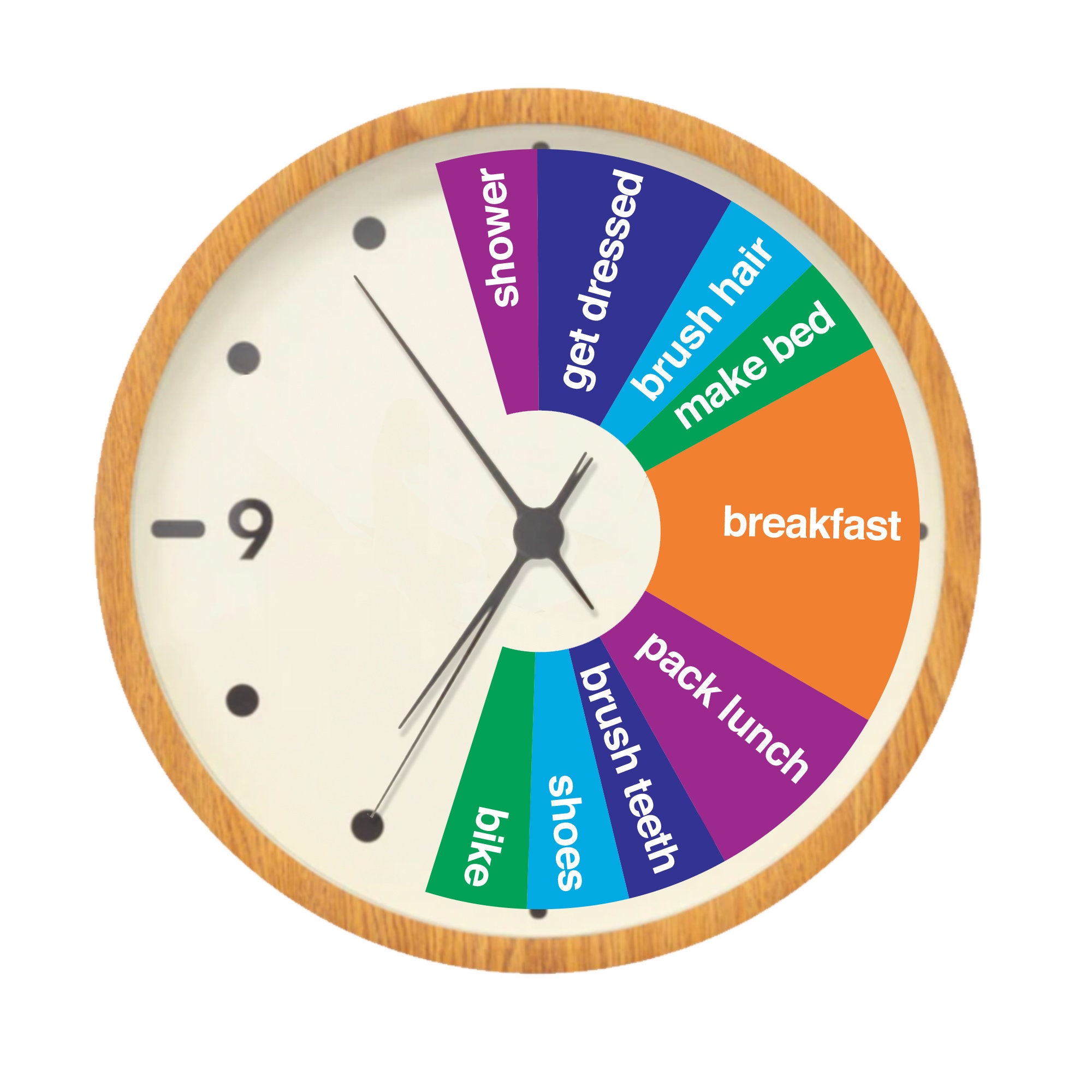 60 min School Morning Routine Clock Customizable Printable | Etsy