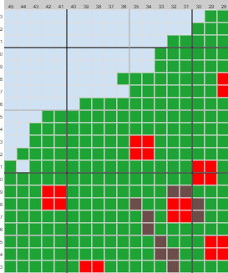 Summer Apple Tree Chart for Crochet or Cross-stitch - Etsy