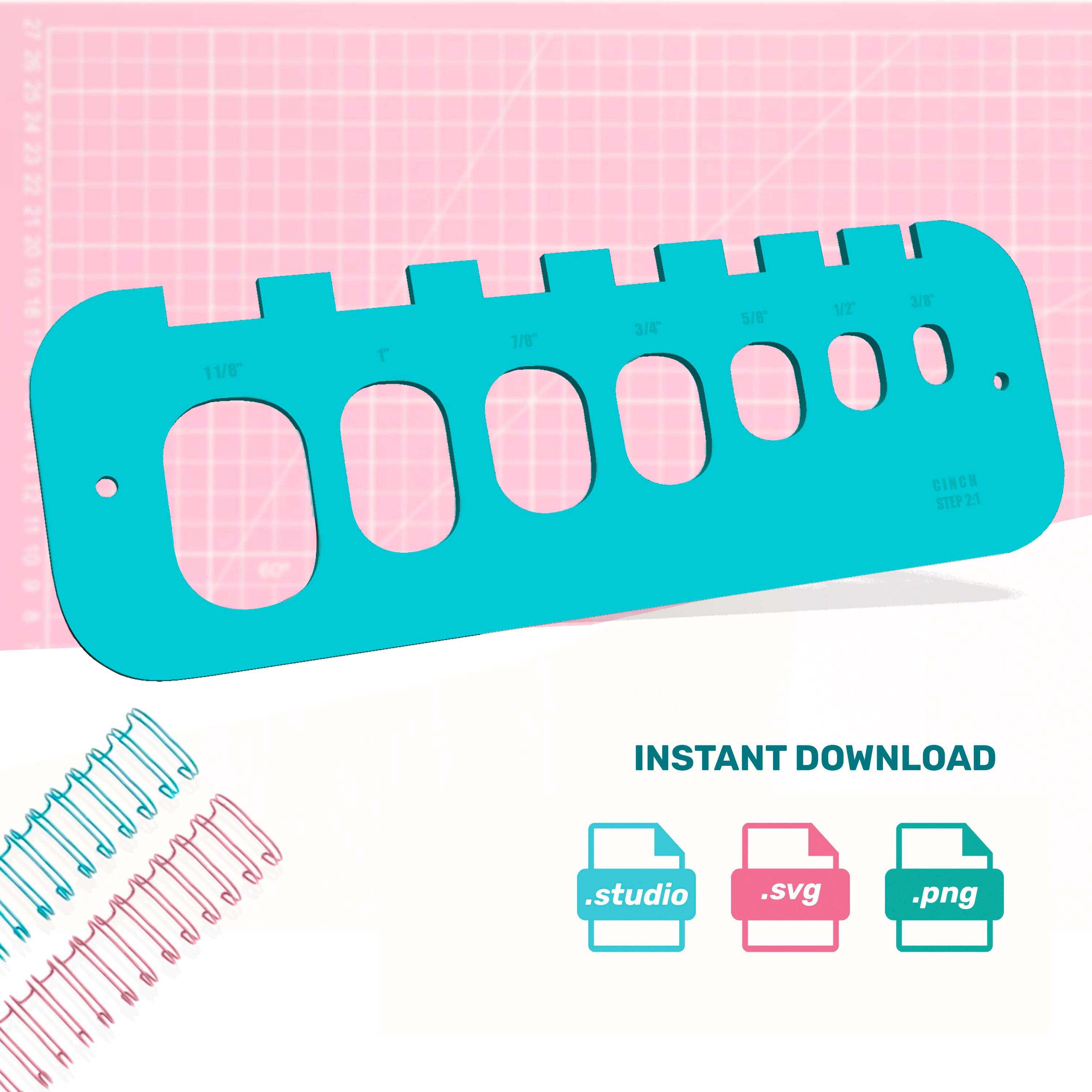 Guide for CINCH and 2:1 Step Rings, PNG, SVG, Silhouette File, Digital ...