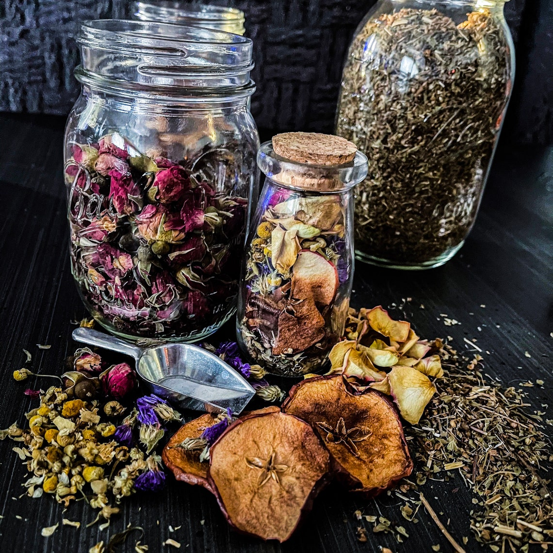 Spell Jar / Dried Flowers & Herbs / Witch Jar / Ritual - Etsy