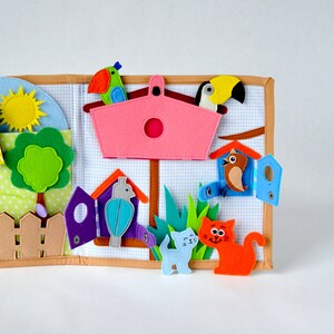 Quiet Book, Birds in Birdhouses, Busy Book, Felt Book, Kids Activity ...