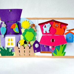 Quiet Book, Birds in Birdhouses, Busy Book, Felt Book, Kids Activity ...