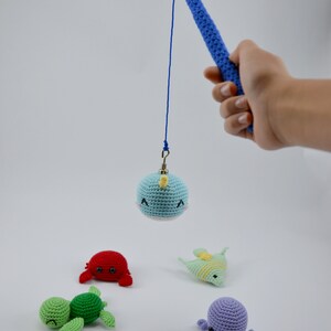 Magnetic Fishing Game, Crochet Fishing Game, Fishing Set (5 Pcs), Eco ...