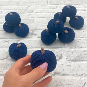 Realistic Crochet Plum Amigurumi Fruit Play and Decor, Handmade Fruit ...