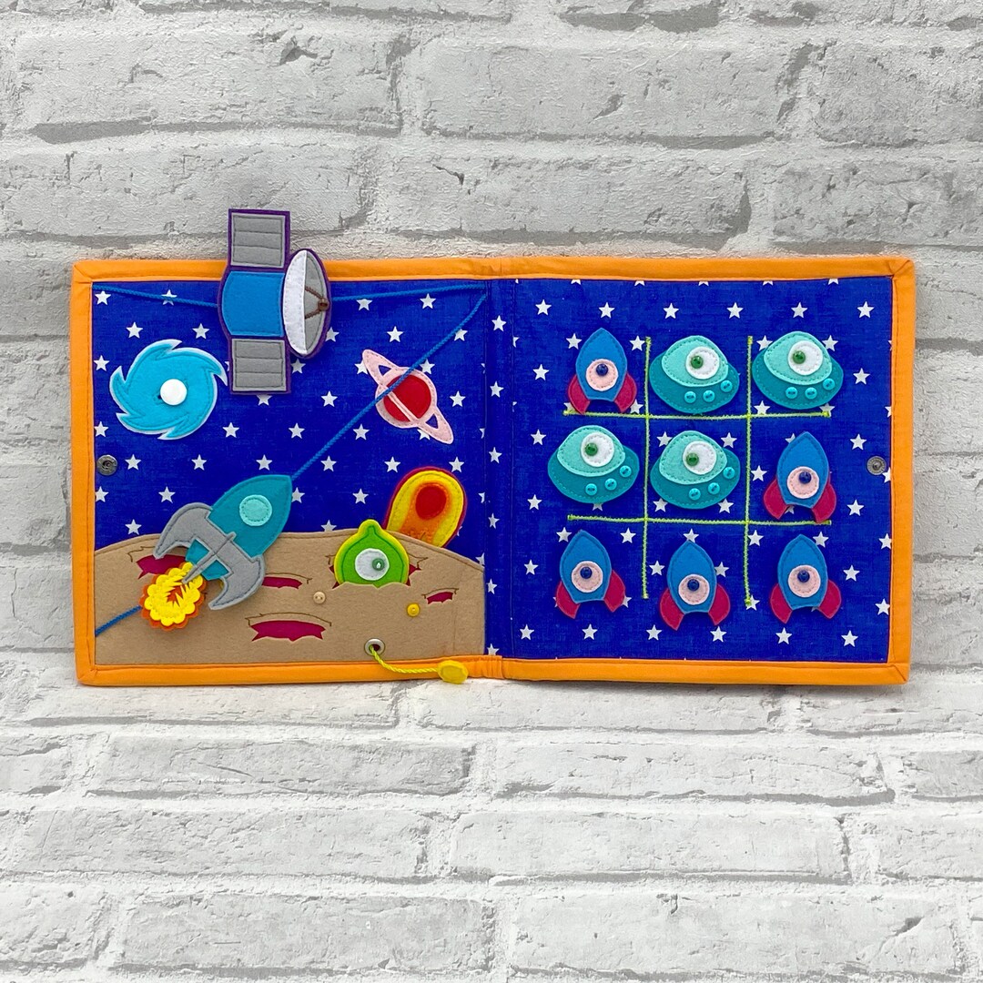 Montessori Space Busy Book for Baby From 6 Month, Quiet Book Space ...