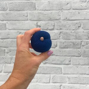 Realistic Crochet Plum Amigurumi Fruit Play and Decor, Handmade Fruit ...