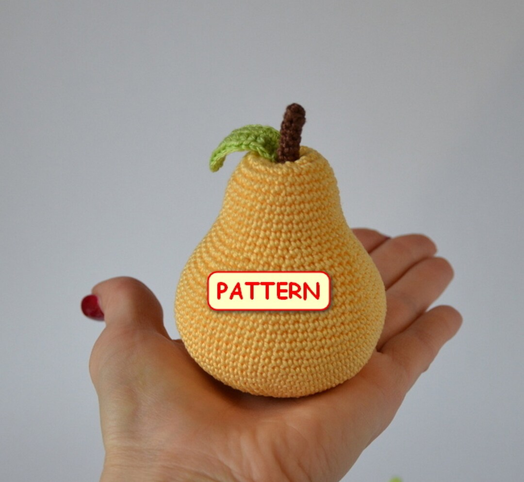 Pear PATTERN PDF, Pear Fruit Crochet, Play Food Crochet PATTERN ...