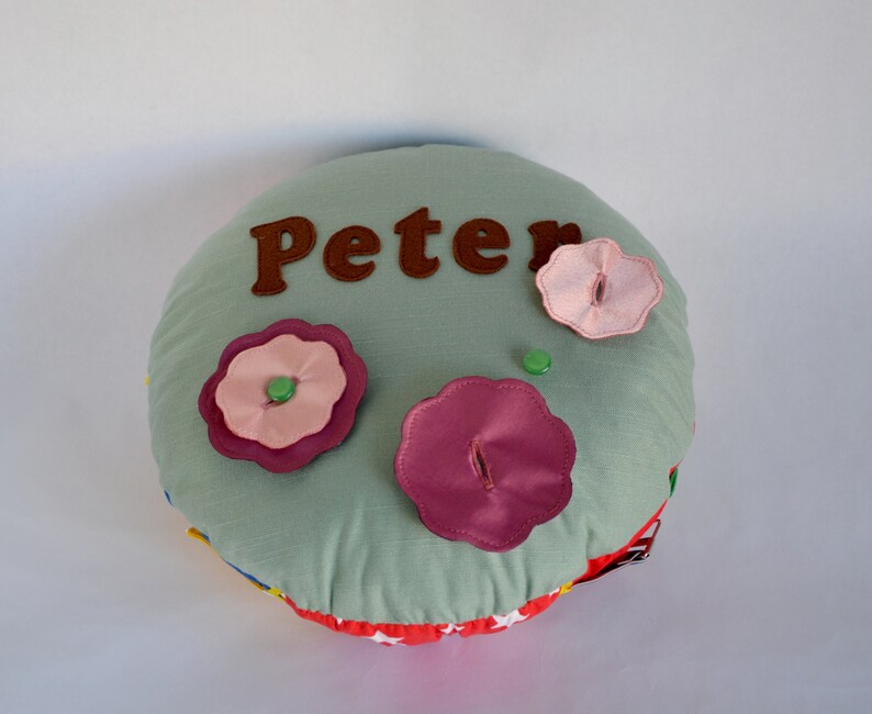 Dementia Fidget Pillow With Flowers Alzheimer's Sensory - Etsy