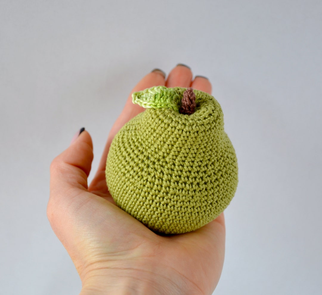 1 Pcs Crochet Pear Crochet Fruit Stuffie Pear Baby - Etsy