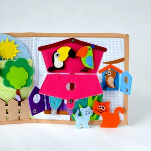 Quiet Book, Birds in Birdhouses, Busy Book, Felt Book, Kids Activity ...